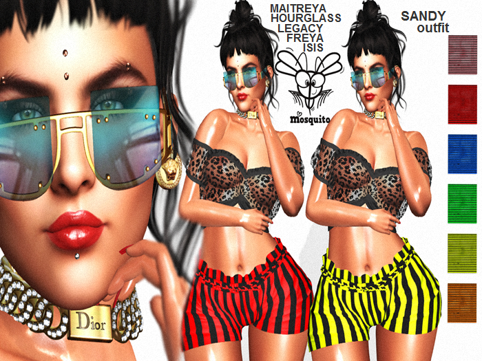 Second Life Marketplace Mosquito Sandy Outfit Body Mesh
